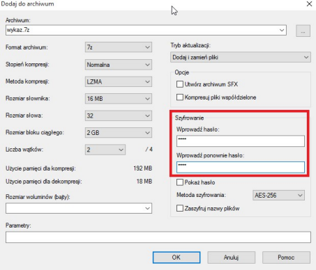 Instrukcja szyfrowania pliku/katalogu programem 7-zip – Szkola ...